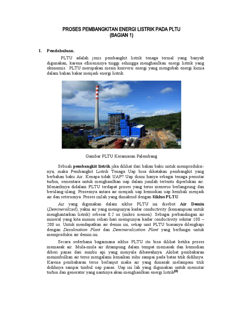 23 - Ero 312 - 2013 - Proses Pembangkitan Energi Listrik Pada Pltu | PDF