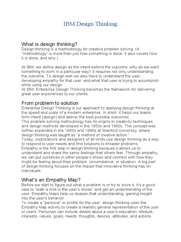 IBM Design Thinking | PDF | Design Thinking | Design