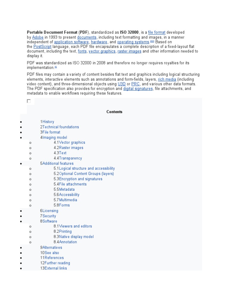 Portable Document Format (PDF), Standardized As ISO 32000, Is A ...