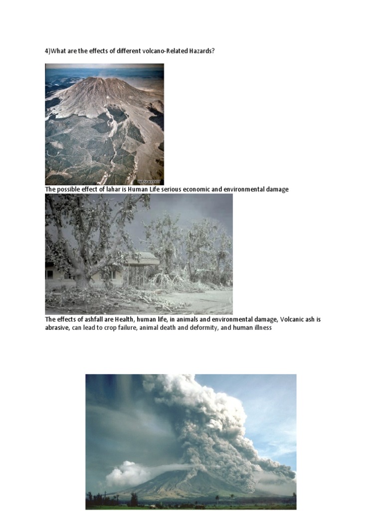What Are The Effects of Different Volcano Related Hazards | PDF ...