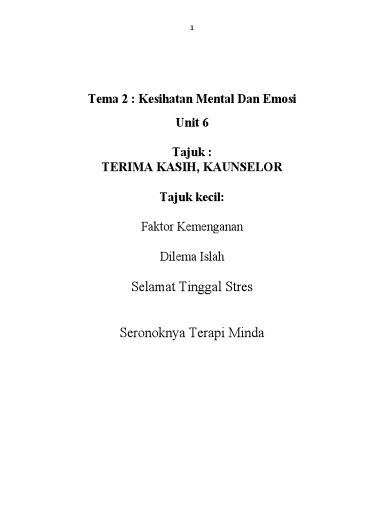 Bm Tahun 6 Unit 6 Pdf