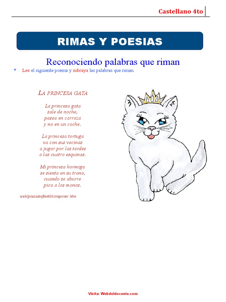 Poemas Que Riman POEMAS CON RIMA ASONANTE Y CONSONANTE | PDF