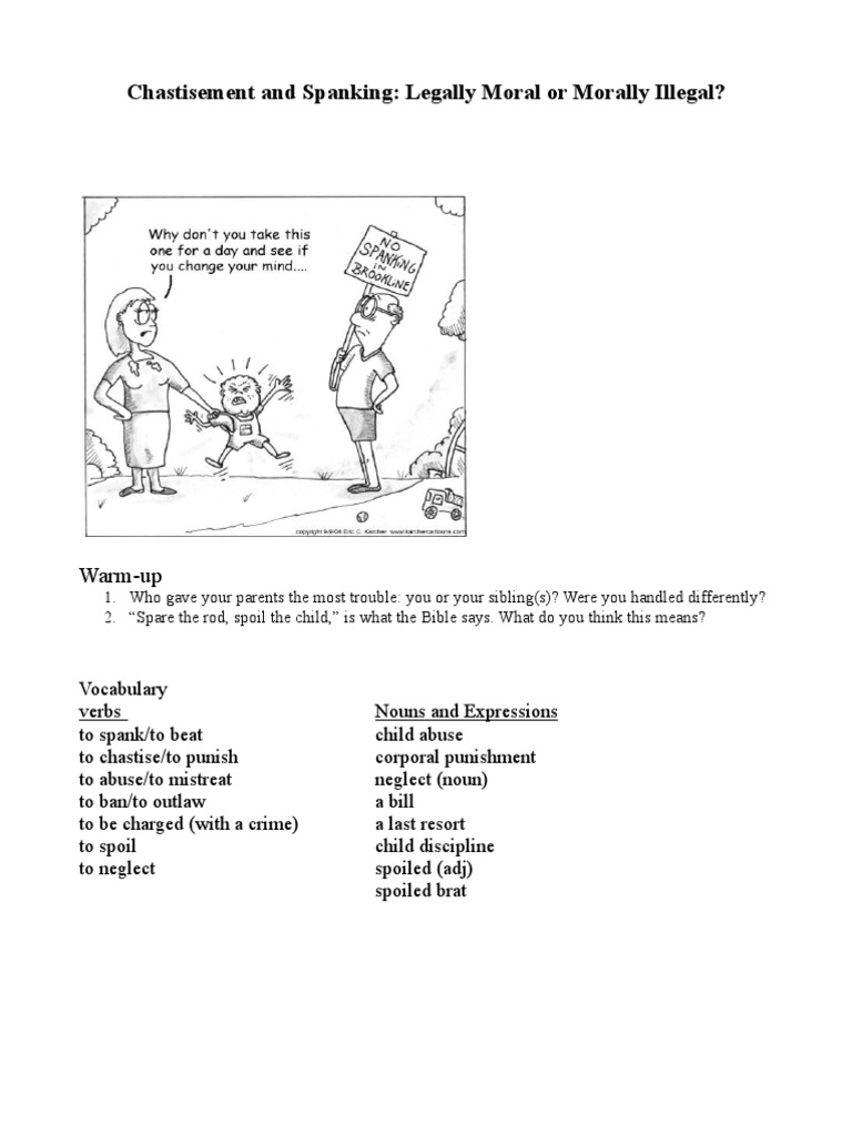 Chastisement and Spanking (Edited Version) | PDF | Wellness