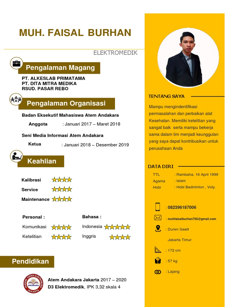 CV Muh. Faisal Burhan | PDF