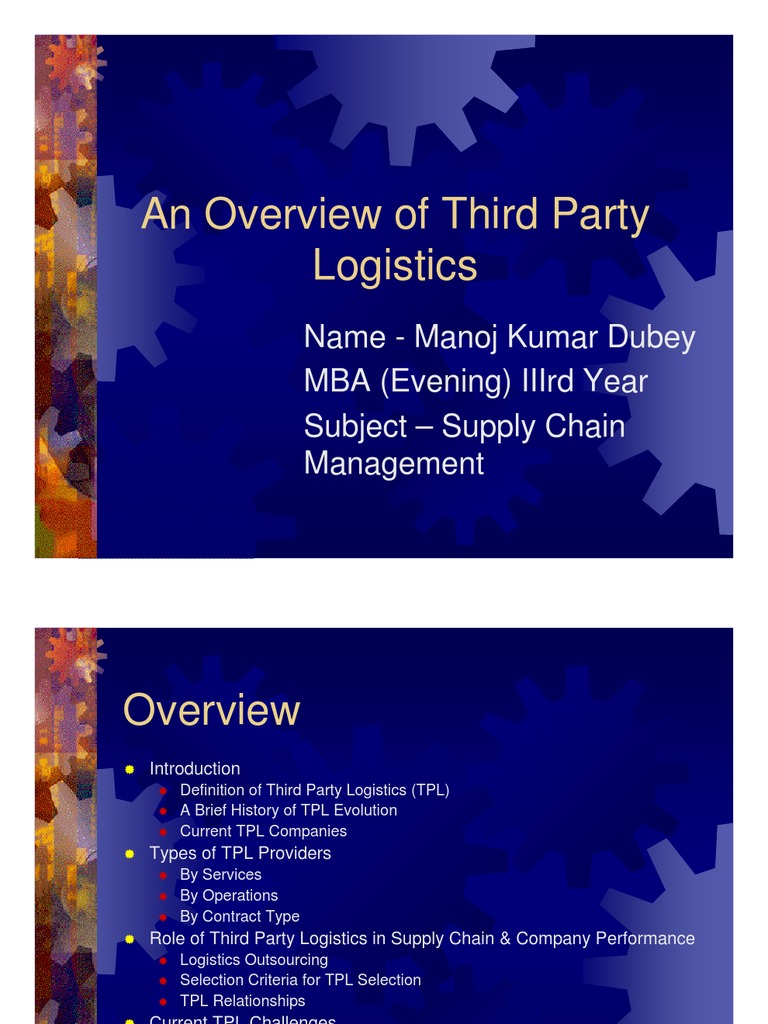 TPL Presentation | PDF | Supply Chain | Logistics