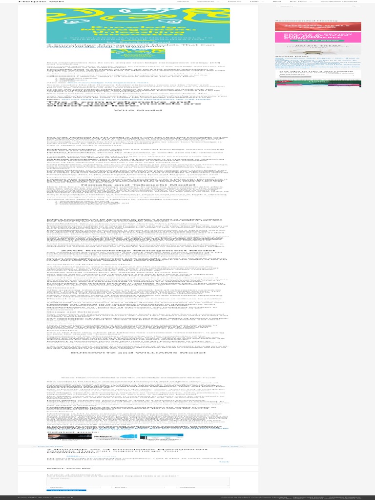 4 Knowledge Management Models That Can Supercharge Your Organisation ...