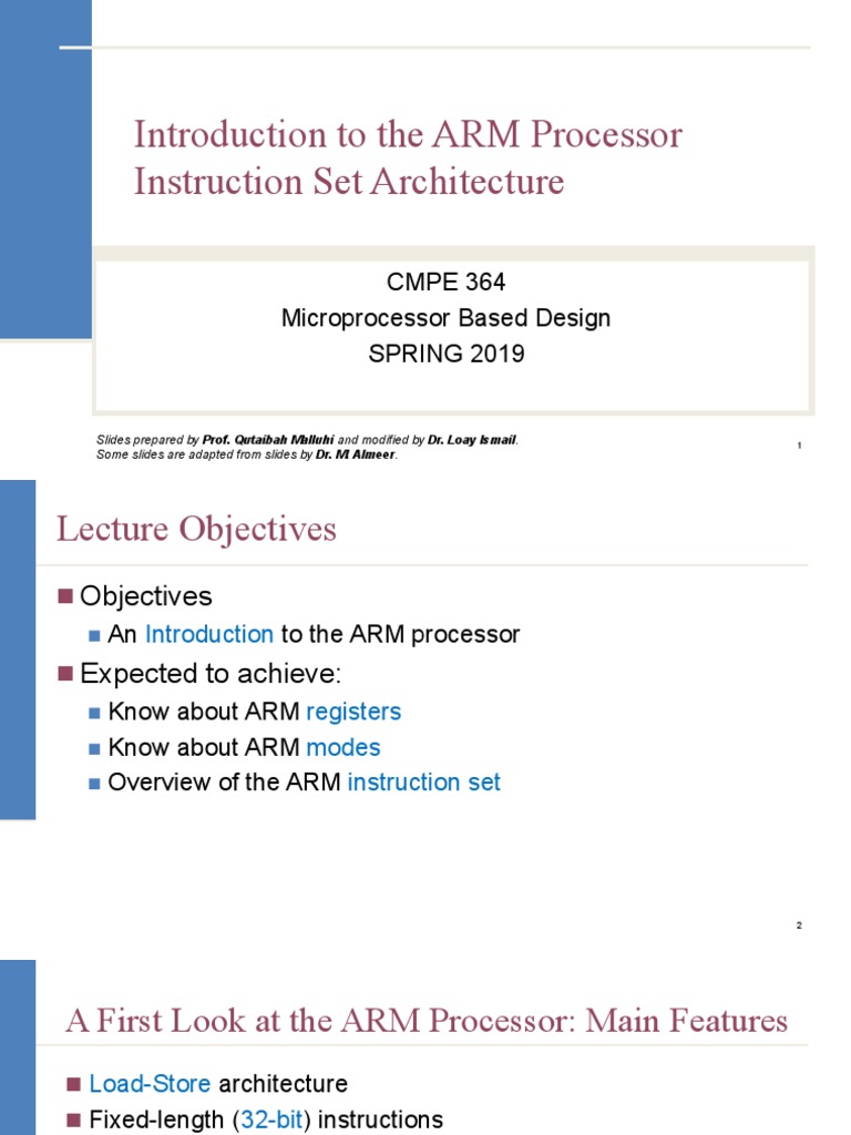 01 - Introduction To ARM | PDF | Arm Architecture | Computer Science