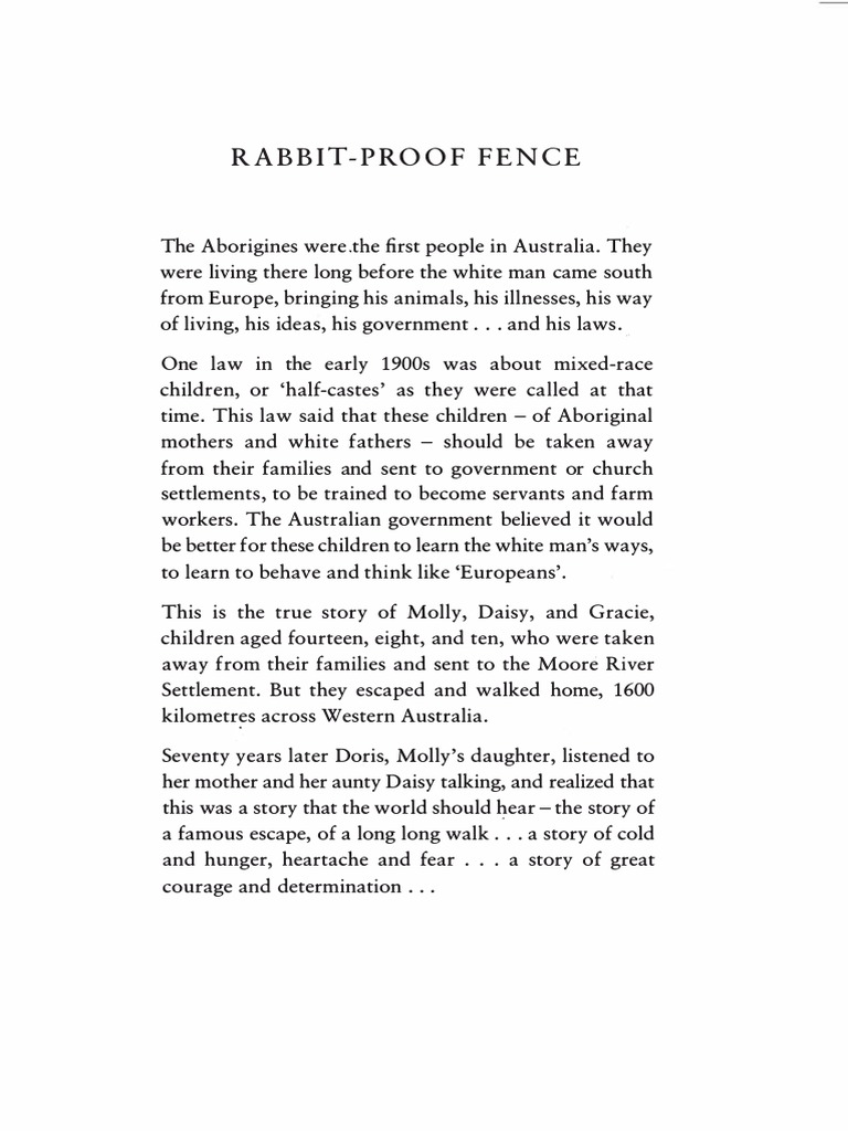 BW (3) - Rabbit-Proof Fence 80 002 | PDF | Books
