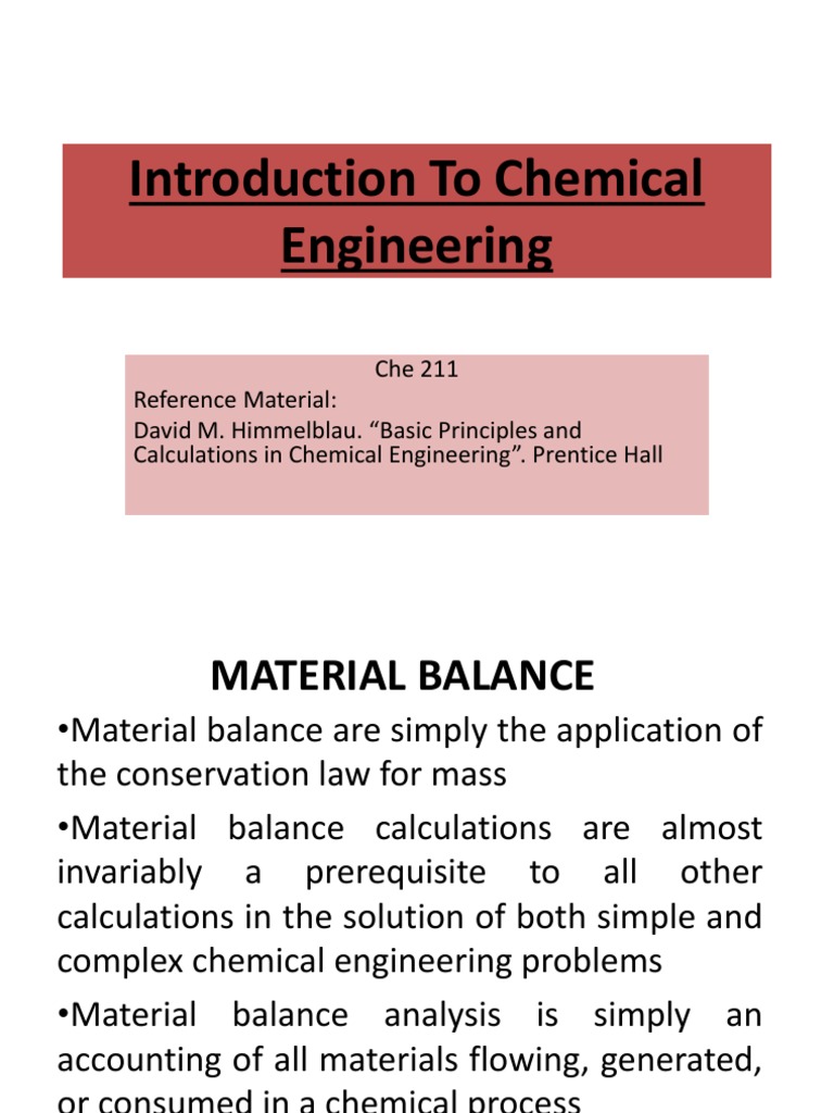 Material Balance | PDF | Science & Mathematics