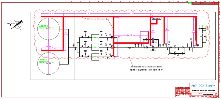Cable Tray and Cable Laying Drawing-Red Line Drawing | PDF