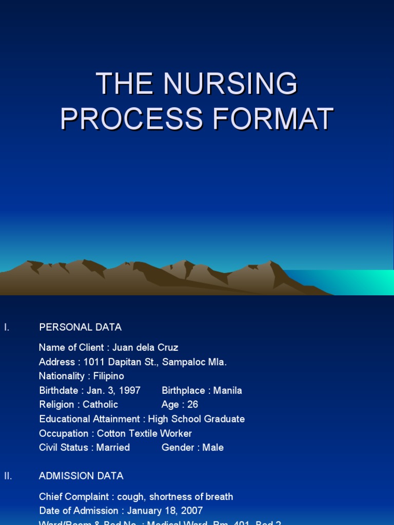 The Nursing Process Format | PDF | Respiratory Tract | Asthma