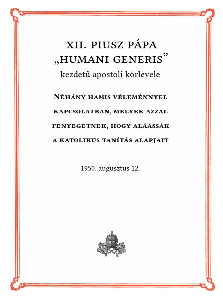 1950 Humani Generis | PDF