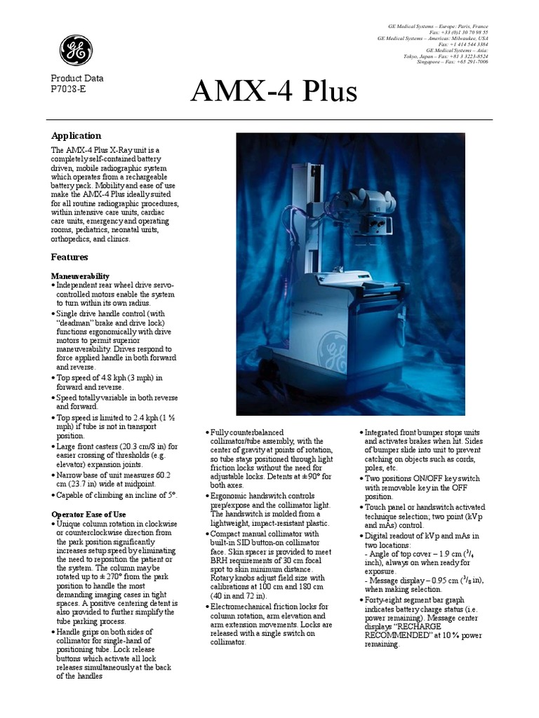 AMX-4 Plus: Product Data P7028-E | PDF