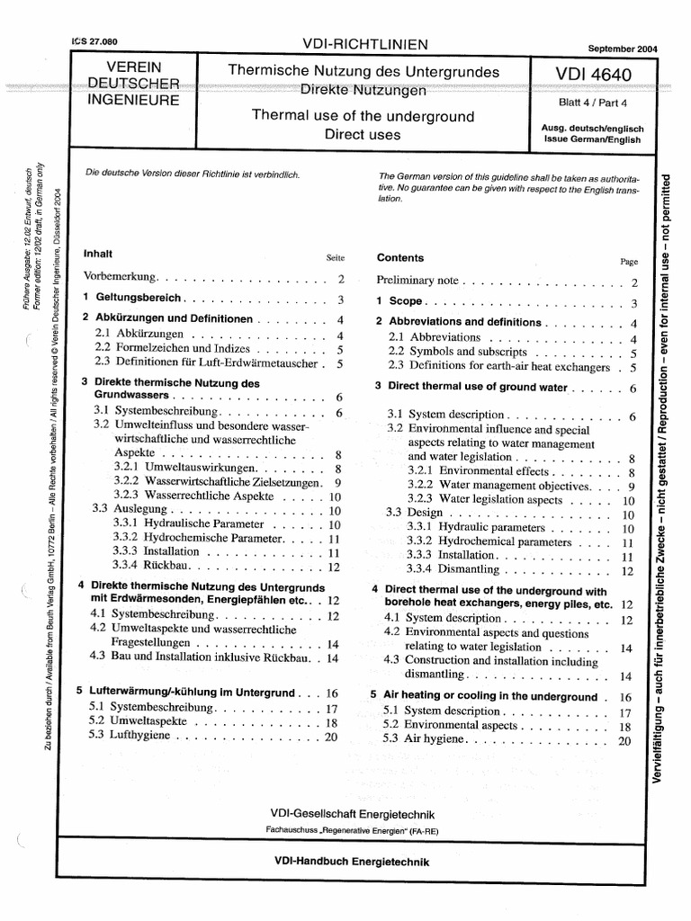 VDI 4640 Blatt 4 | PDF