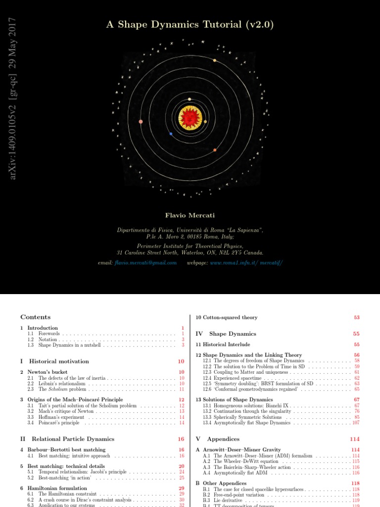 Shape Dynamics for Physics Students | PDF | Gauge Theory | Newton's ...