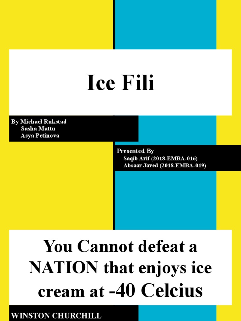 Ice Fili's Market Challenges & Strategy | PDF | Confectionery | Russia