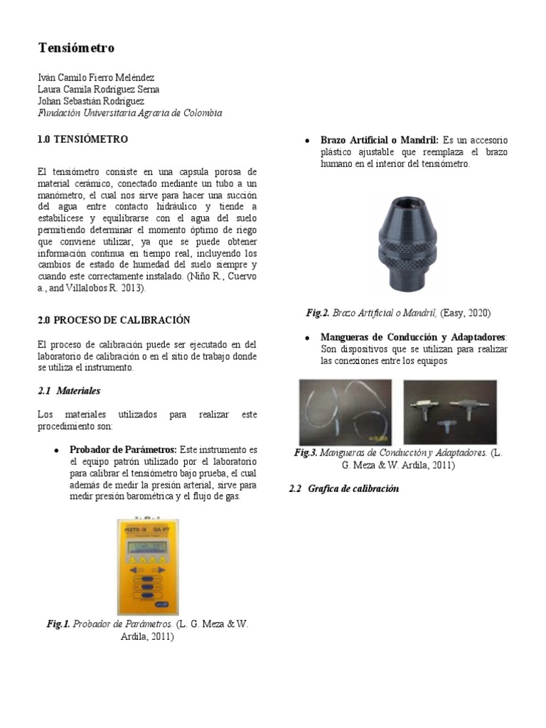Tensiómetro | PDF | Riego | Calibración