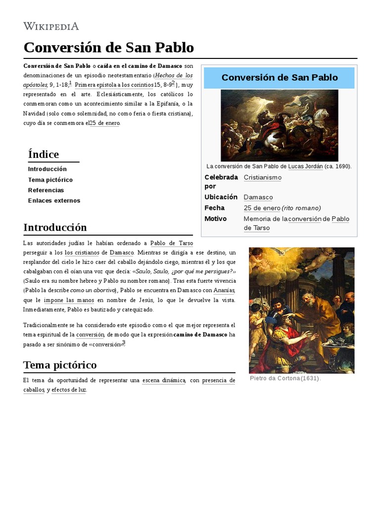 Conversión de San Pablo | PDF | Pinturas | Religión y creencia
