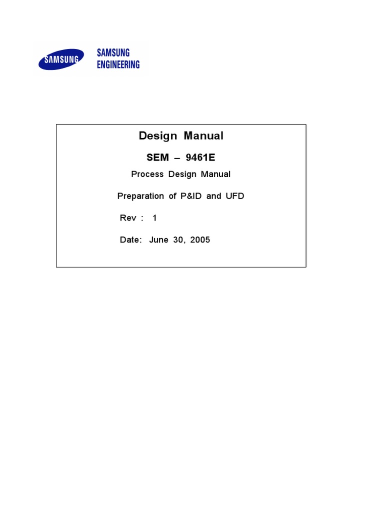 Process Design Manual P&ID and UFD Preparation | PDF | Pump ...