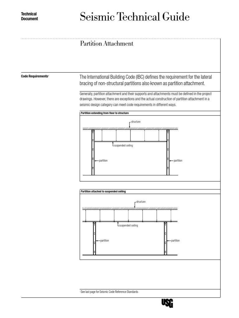 Seismic Technical Guide Partition Attachment en SC2505 | PDF ...