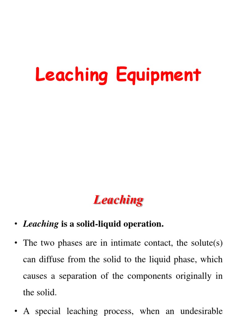 Leaching Definition
