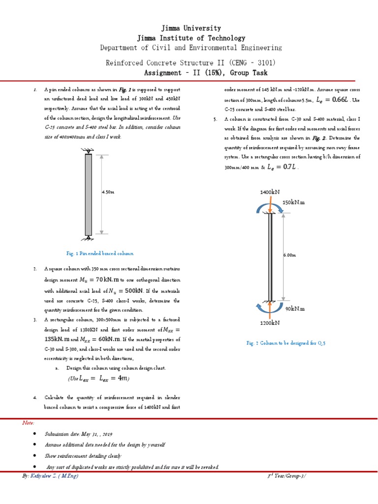 Assignment 2 Download Free Pdf Column Civil Engineering