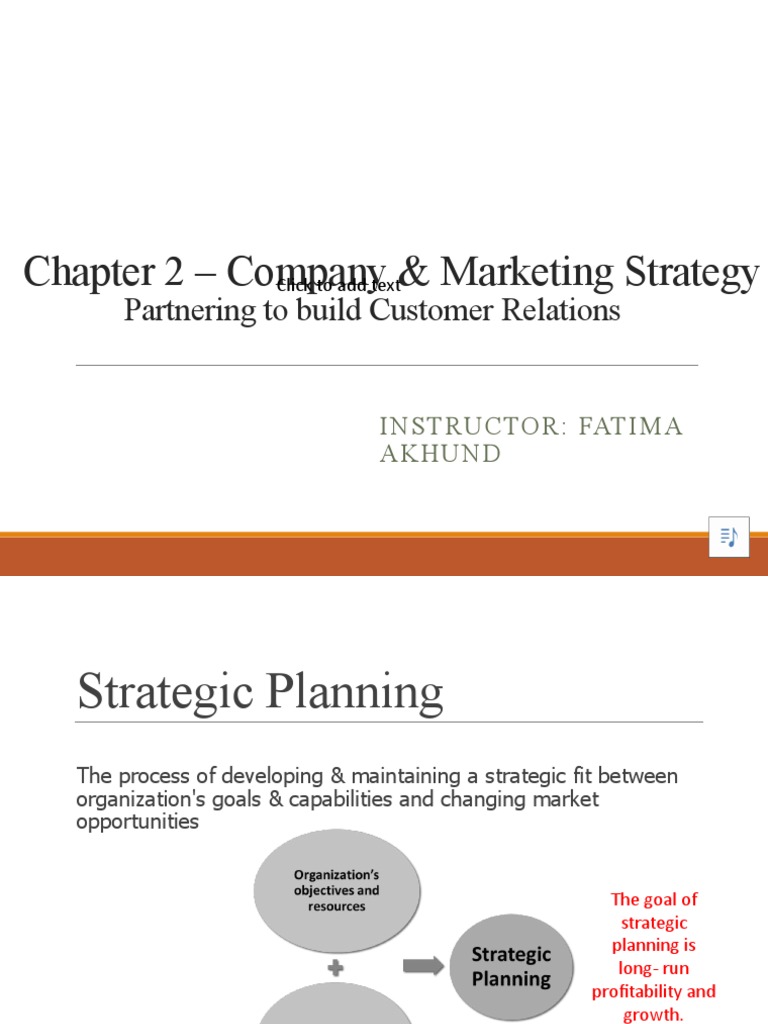 Chapter 2 - Company & Marketing Strategy (PART 1) | PDF | Market ...