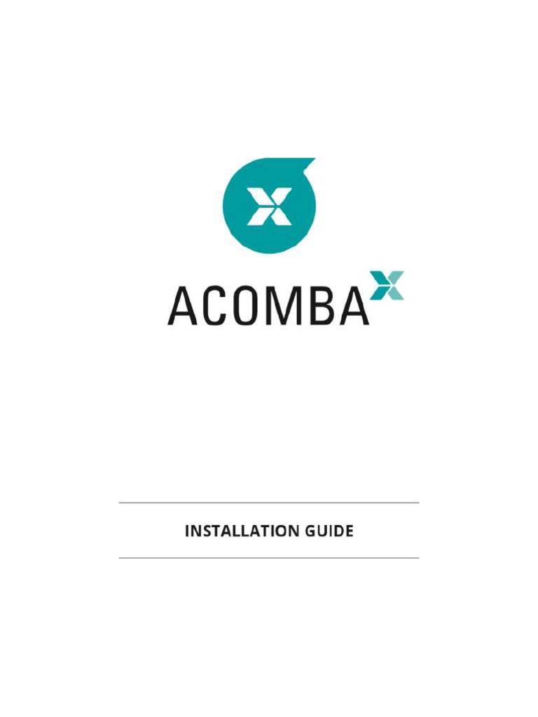 Table of Contents. Acomba X Installation Before Starting The ...