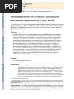 Calculating Iron Deficit with Ganzoni's Formula | PDF