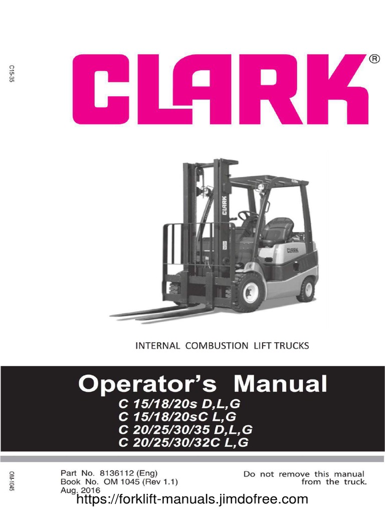 Clark C15 C20 Operator Manual | PDF | Business