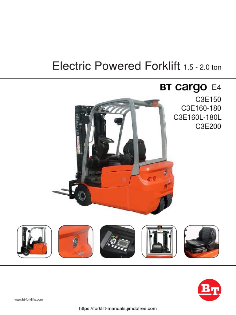 Electric Powered Forklift Specifications and Performance Data for BT ...