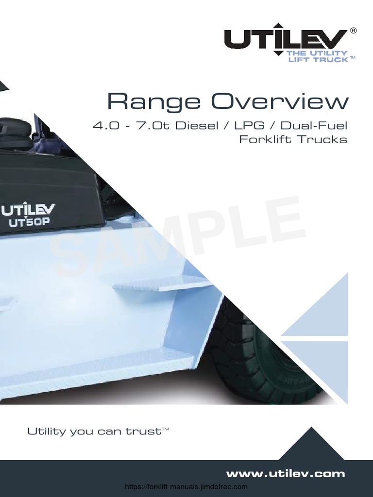 Utilev UT50P 4.0 - 7.0 Ton Forklift Brochure | PDF | Forklift ...