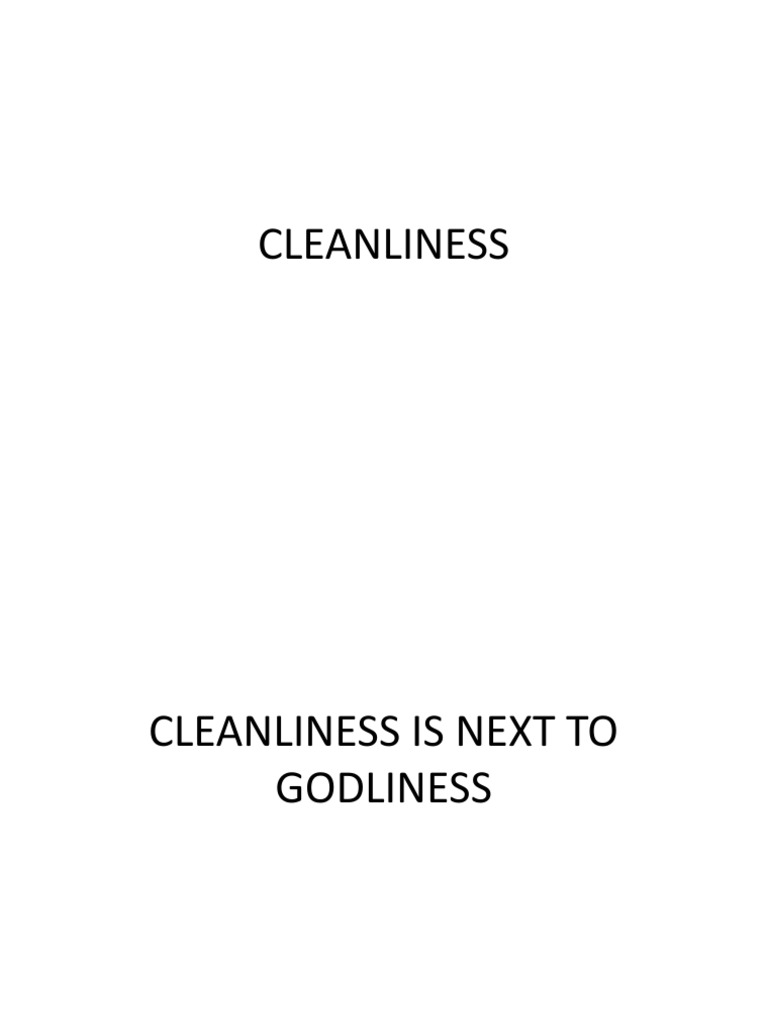 Cleanliness&Orderliness | PDF