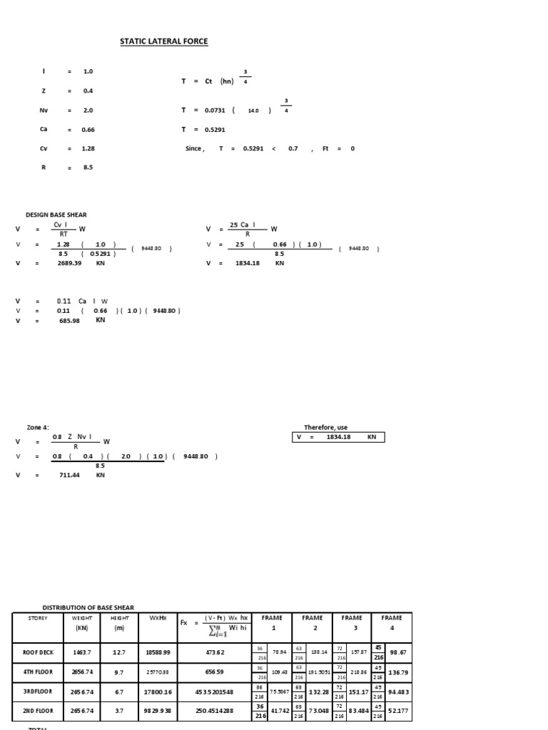 Lateral Force Frame 1234 | PDF | Structural Engineering | Building