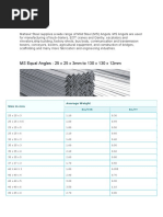 Grating Weight Datasheet | PDF | Building Engineering | Building Materials