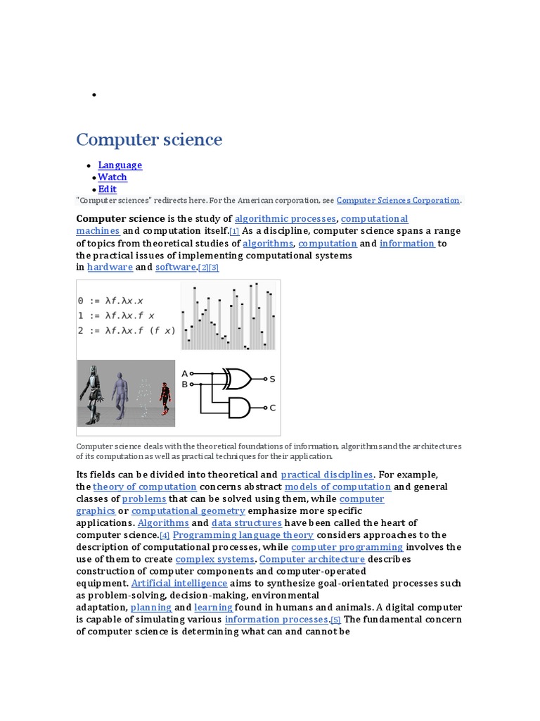 Computer Science: Language Watch Edit | Download Free PDF | Formal ...