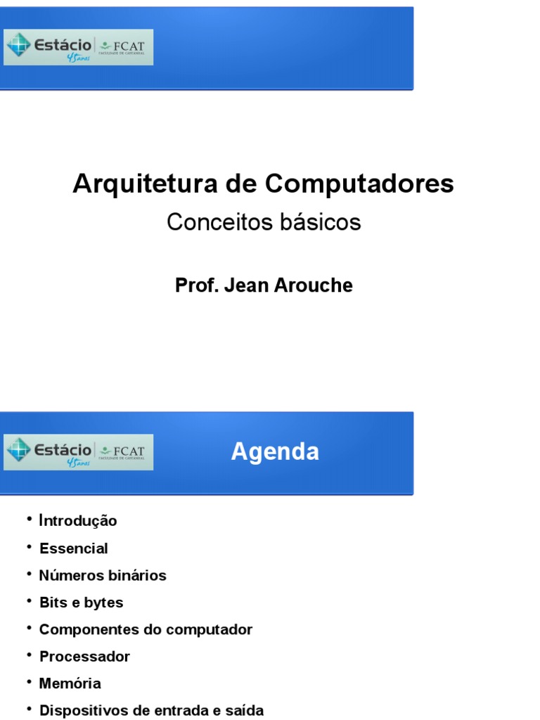 Arquitetura de Computadores - Conceitos Básicos | PDF | Sistema ...