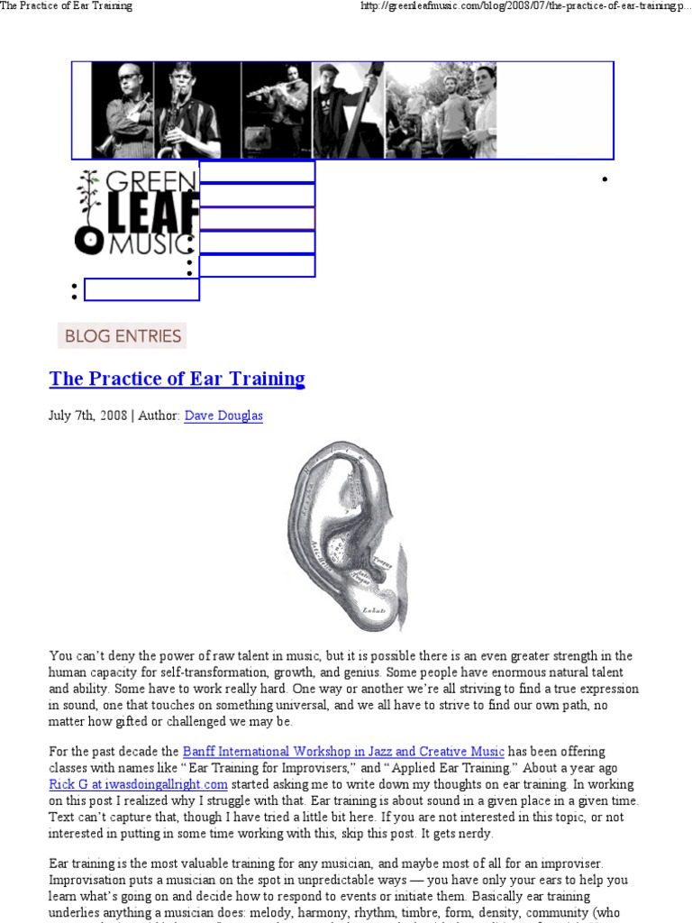 The Practice of Ear Training | PDF | Rhythm | Improvisation
