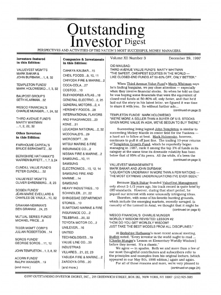 Outstanding Digest | PDF