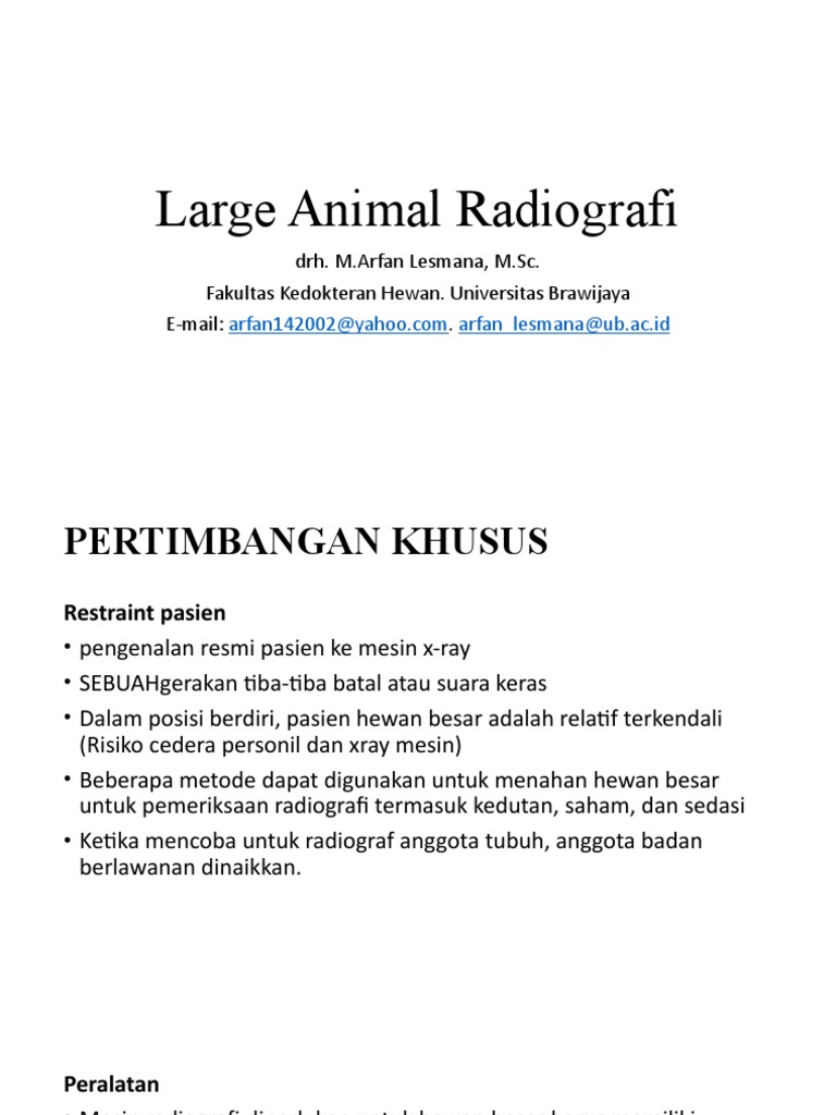 Large Animal Radiography - En.id | PDF