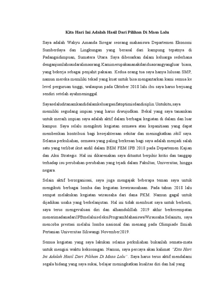 Motivation Letter-Dikonversi | PDF | Karier & Perkembangan | Pengembangan Diri