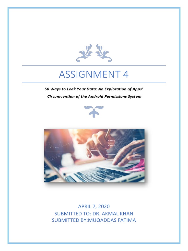Assignment 4 | Download Free PDF | Mobile App | Android (Operating System)