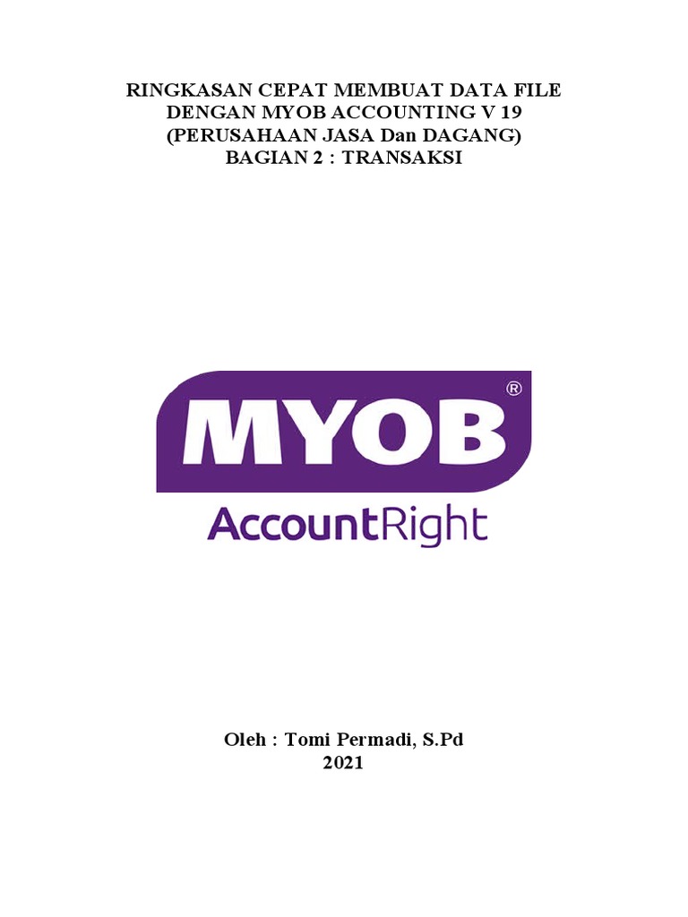 Transaksi MYOB Accounting V19 | PDF | Bisnis | Hukum