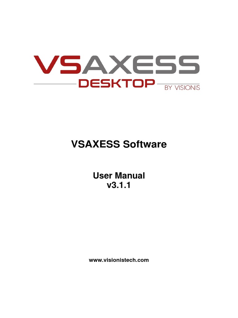 VSAXESS Manual VISIONIS | PDF | Access Control | Streaming Media