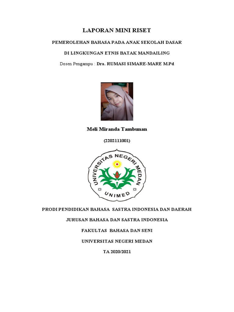 LAPORAN MINI RISET Reseptif | PDF