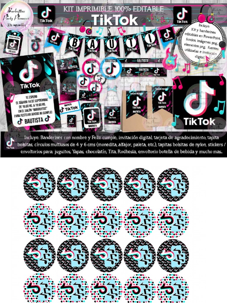 TIK TOK Kit Imprimible | PDF