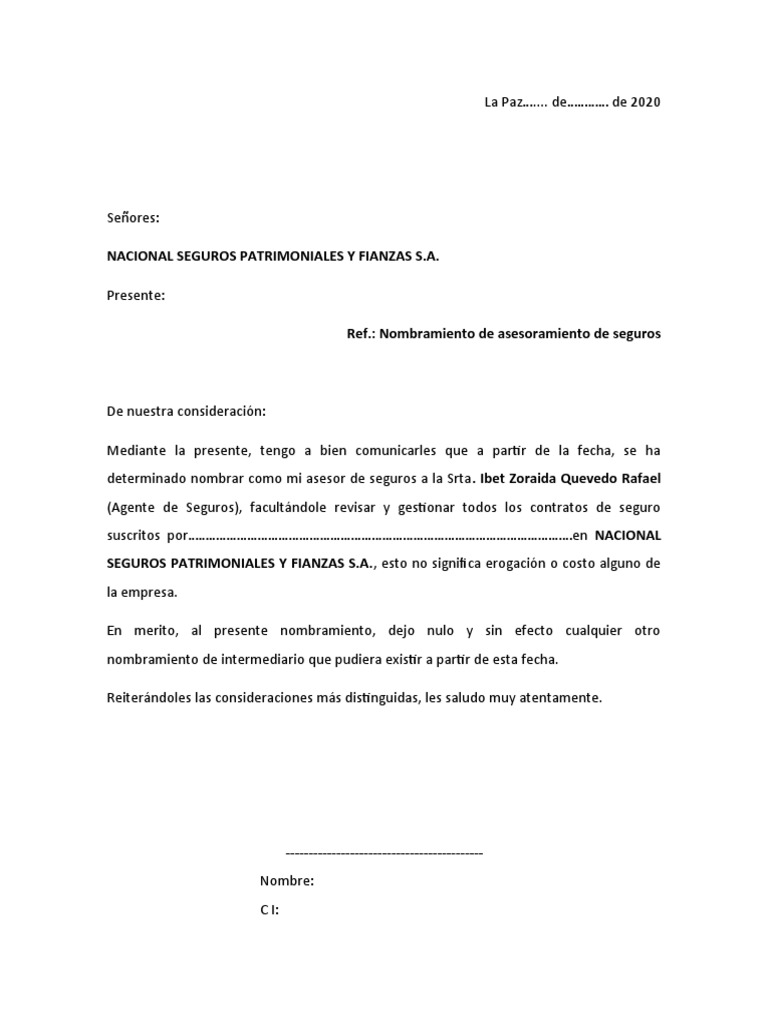 Carta Nombramiento | PDF