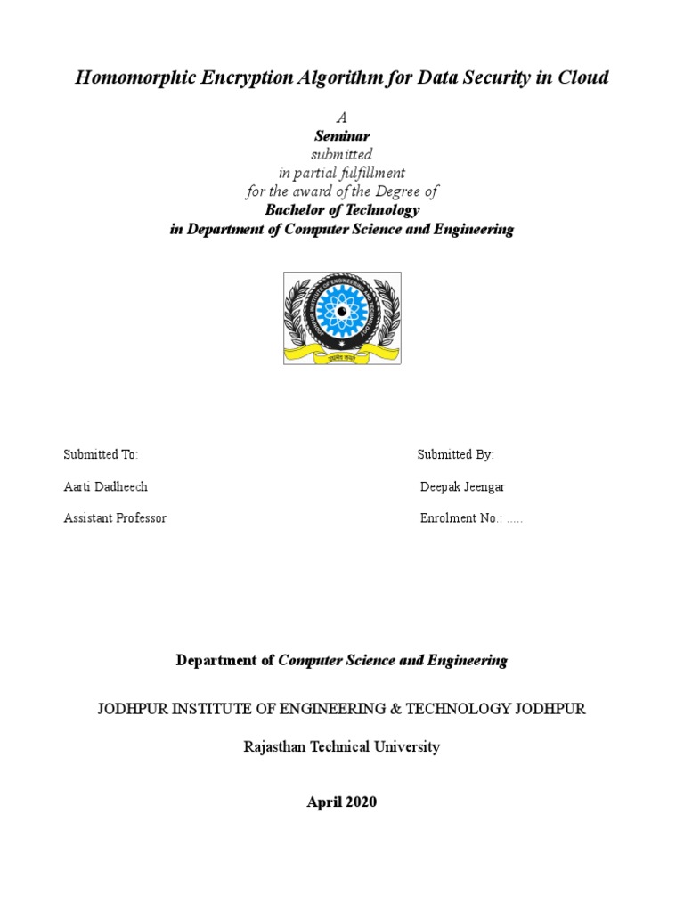 Homomorphic Encryption for Cloud | PDF | Encryption | Espionage Techniques