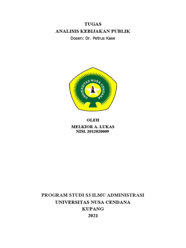 Tugas Analisis Kebijakan Publik Ok | PDF