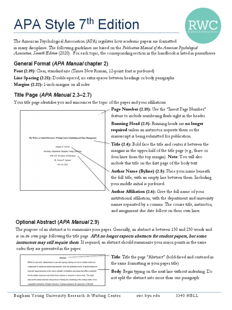 Apa 7 | PDF | Citation | Apa Style